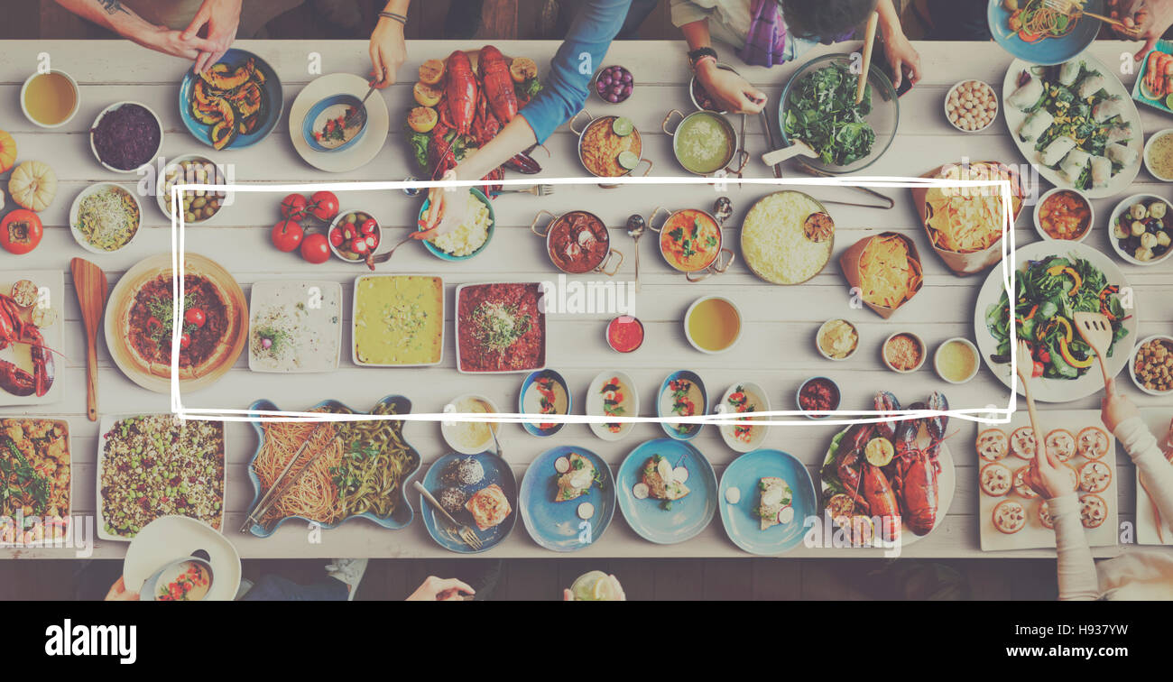 Healthy Food Lunch Meal Eating Concept Stock Photo - Alamy