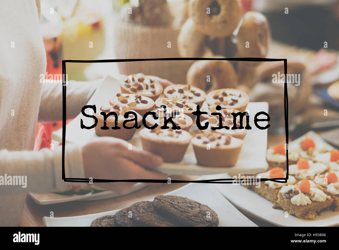 Snack Time Food Meal Treat Concept Stock Photo - Alamy