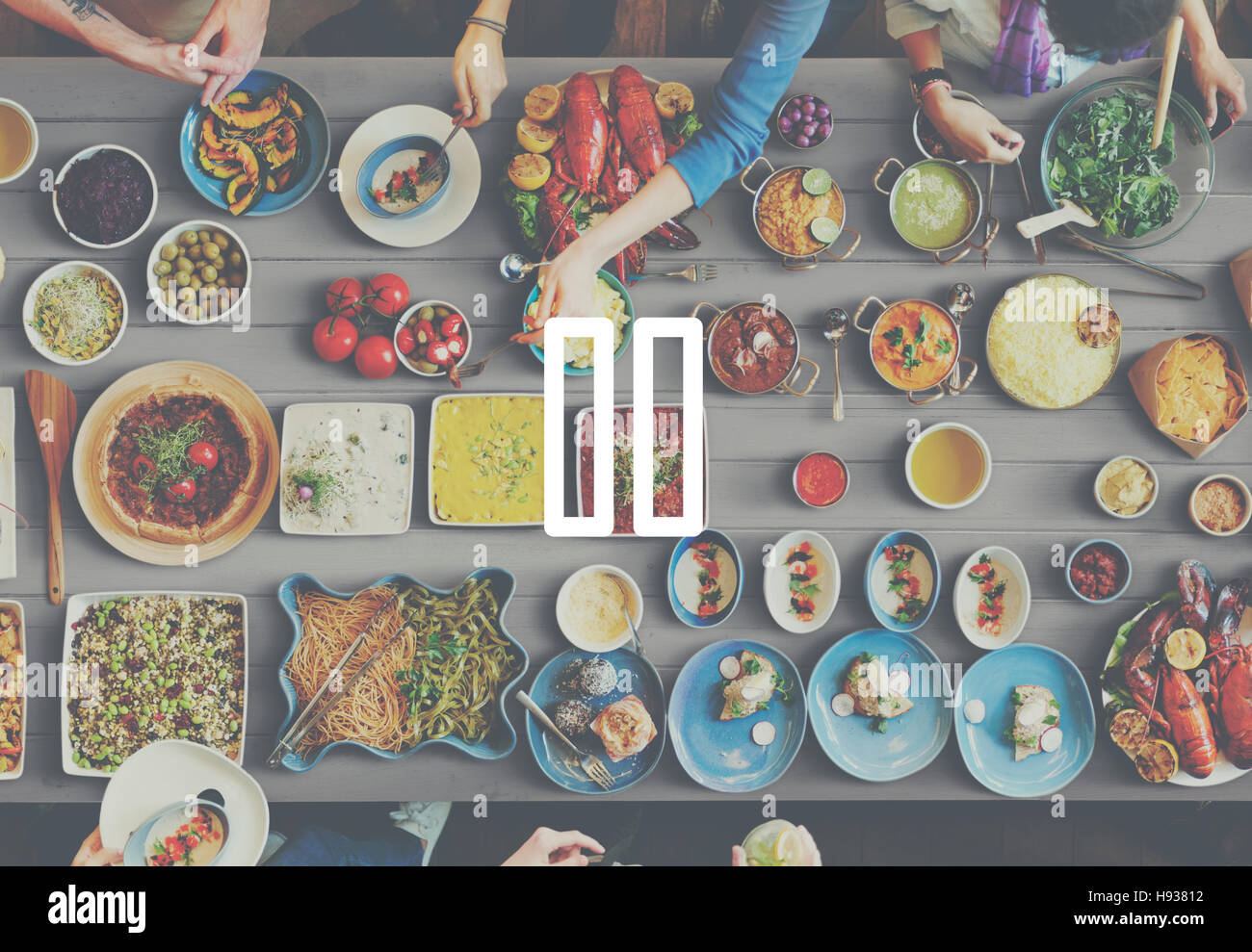 Pause Button Icon Multimedia Stop Break Rest Concept Stock Photo - Alamy