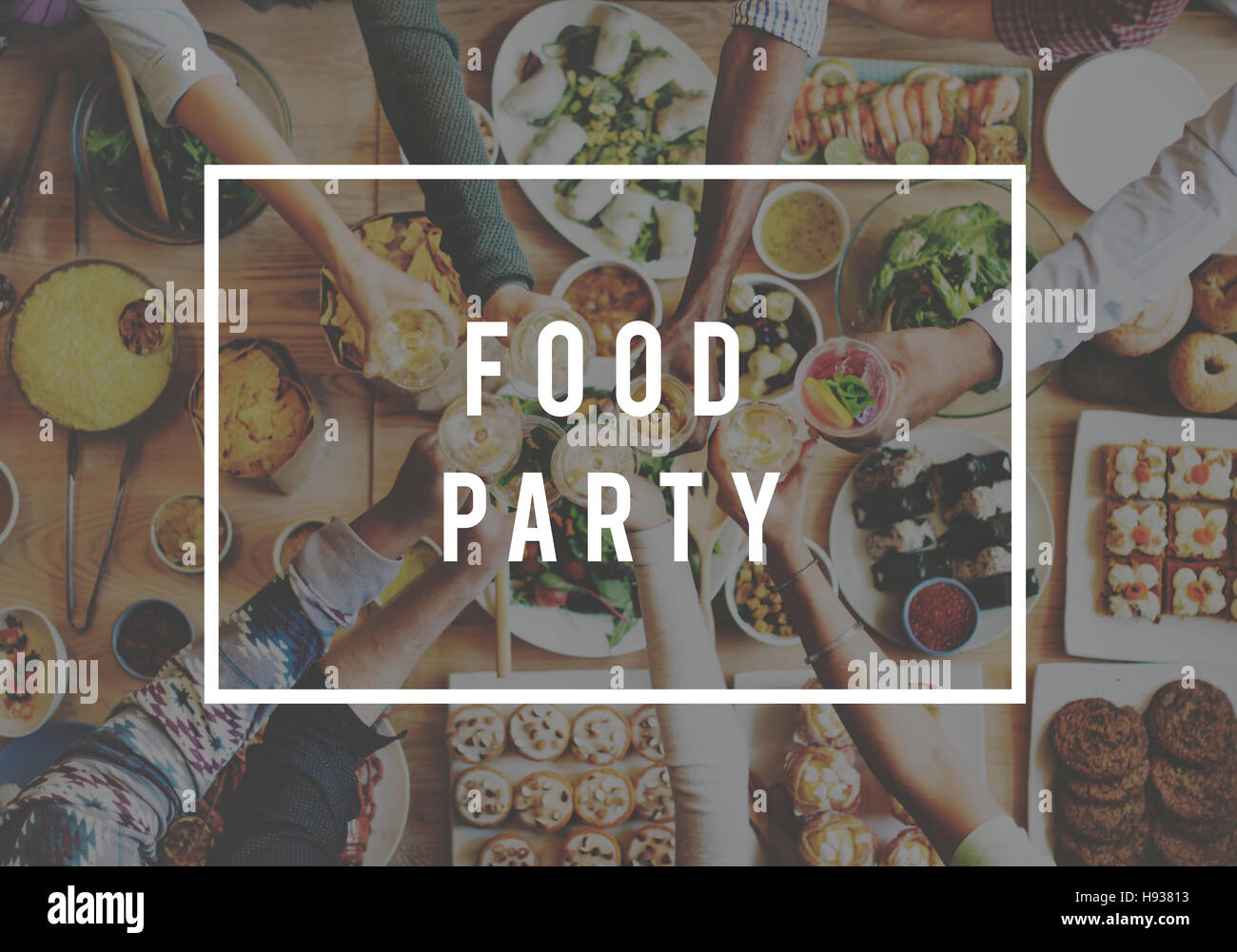 Food Party Cafe Restaurant Social Enjoy Calories Concept Stock Photo ...