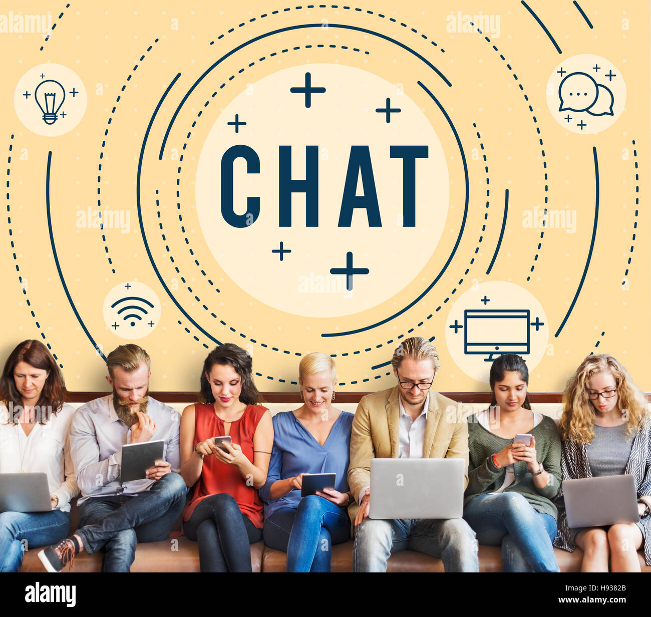Technology Digital Connection Innovation Internet Concept Stock Photo ...