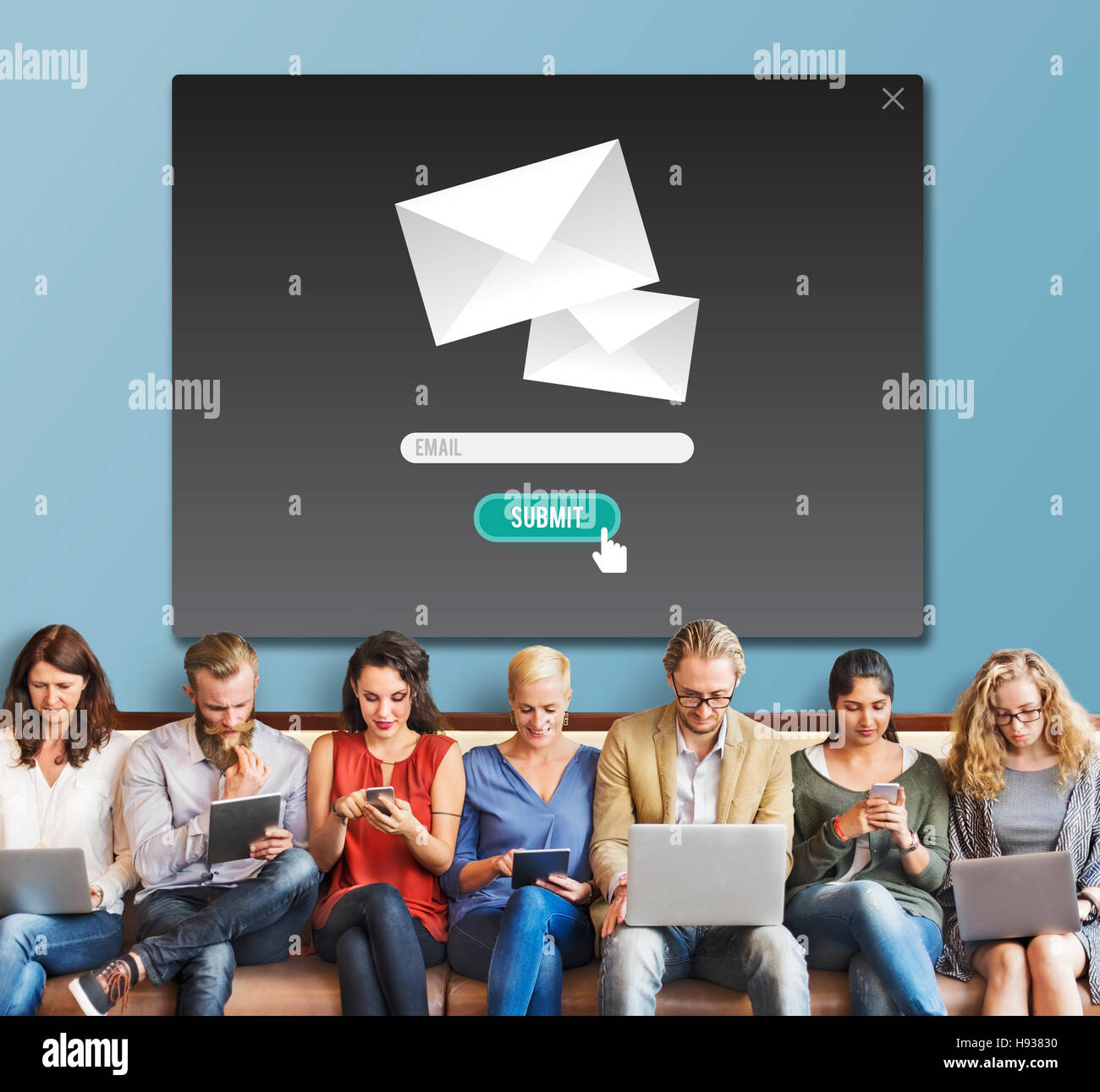 Mail E-Mail Message Information Note Concept Stock Photo - Alamy
