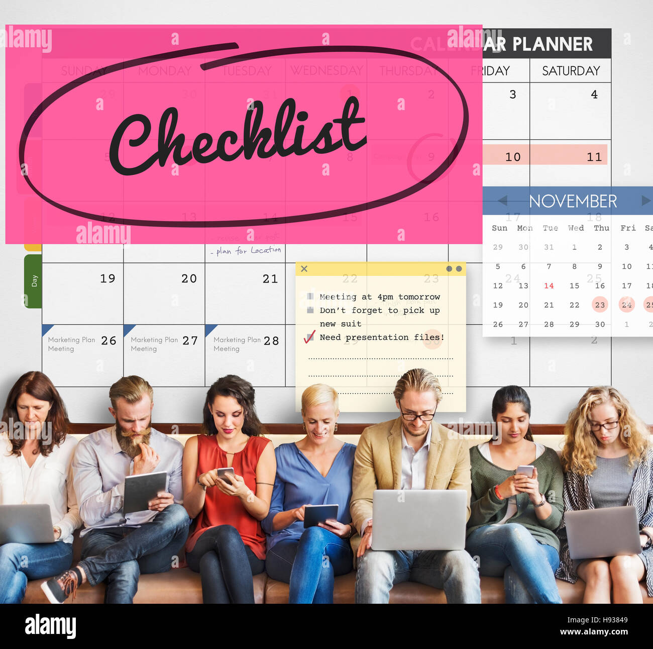 Checklist Appointment Schedule Event Concept Stock Photo - Alamy