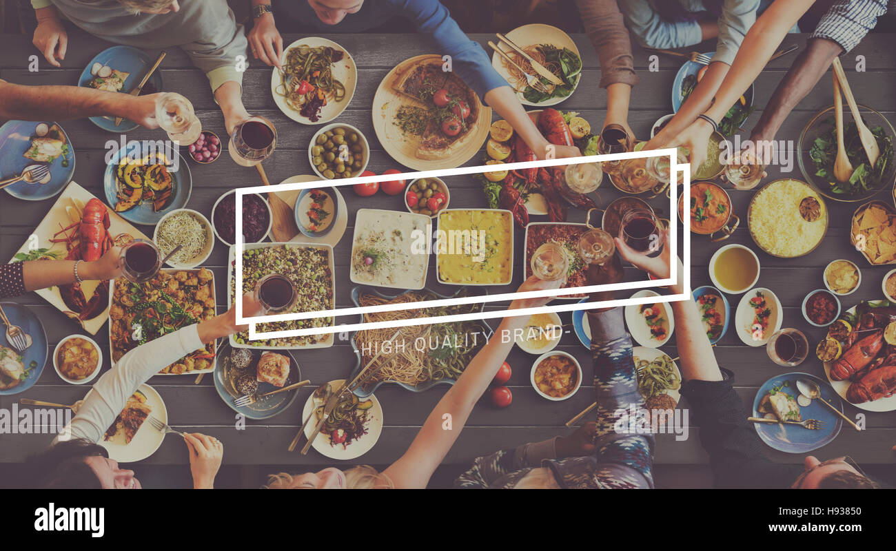 Teamwork Hanging out Party Restaurant Concept Stock Photo - Alamy