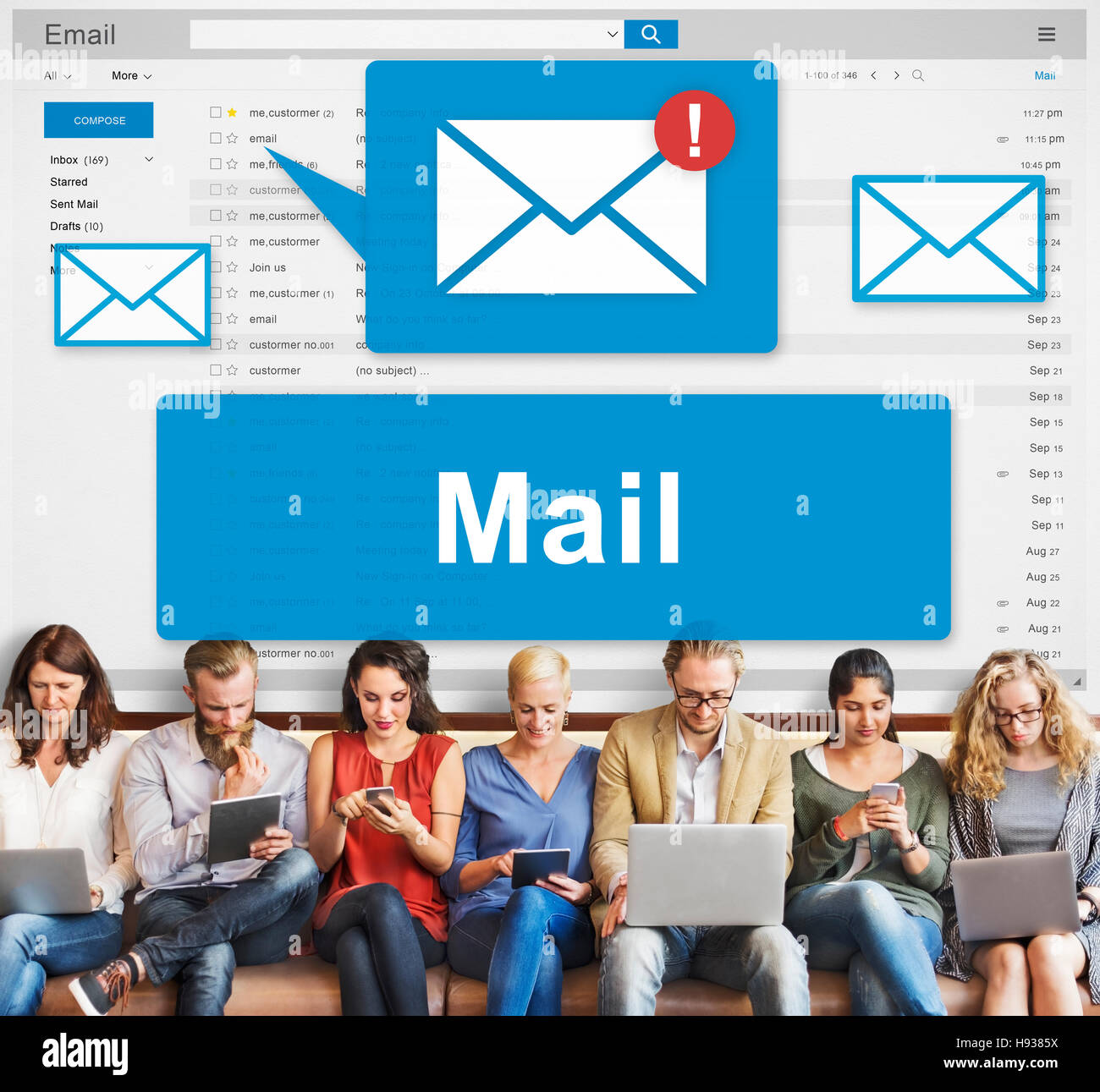 Mail Communication Connection Global Letters Concept Stock Photo - Alamy