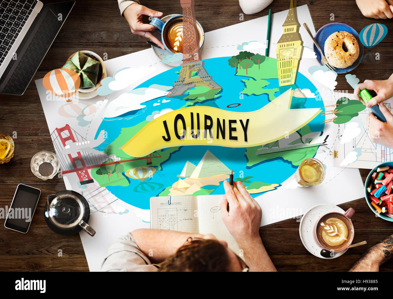 Journey Exploration Tour Travel Trek Vacation Concept Stock Photo - Alamy