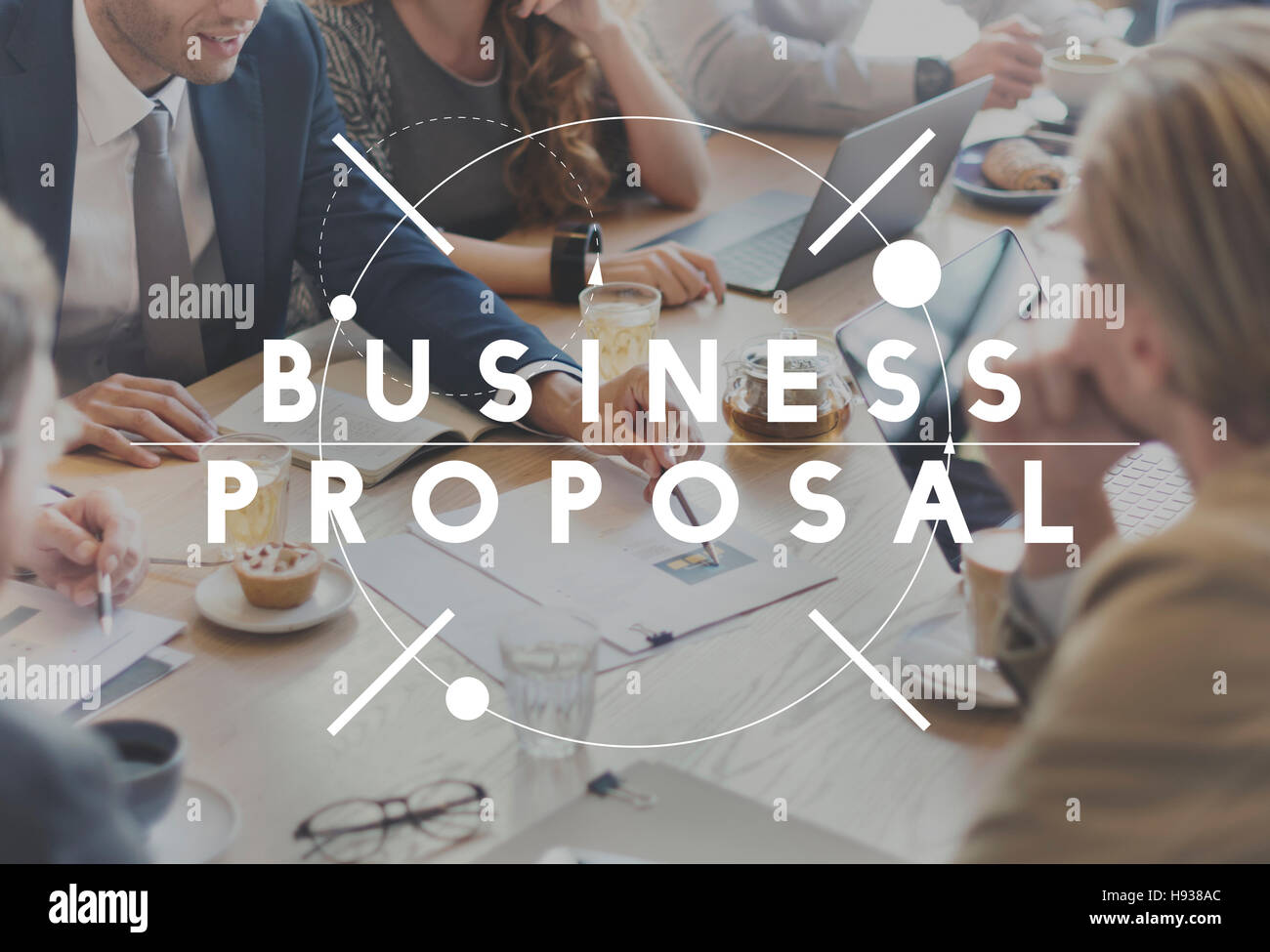 Business Meeting Report Proposal News Concept Stock Photo - Alamy