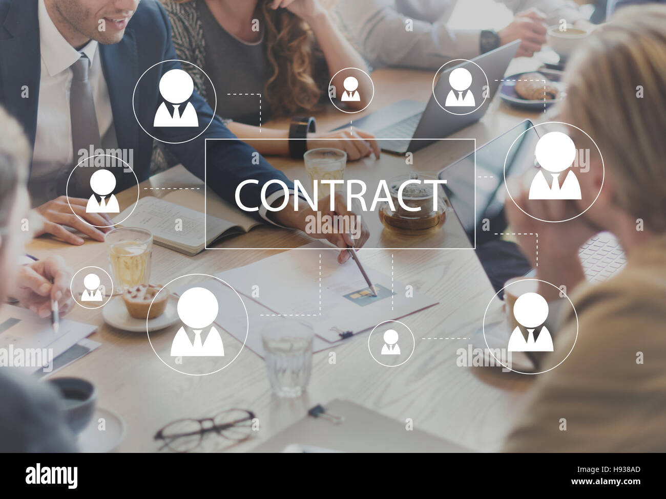 Contract Agreement Promise Contractor Contraction Concept Stock Photo ...
