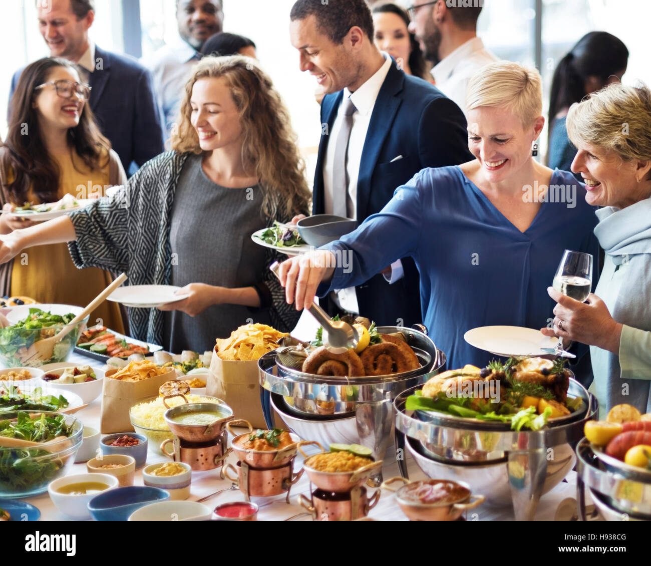 Food Festive Restaurant Party Unity Concept Stock Photo - Alamy