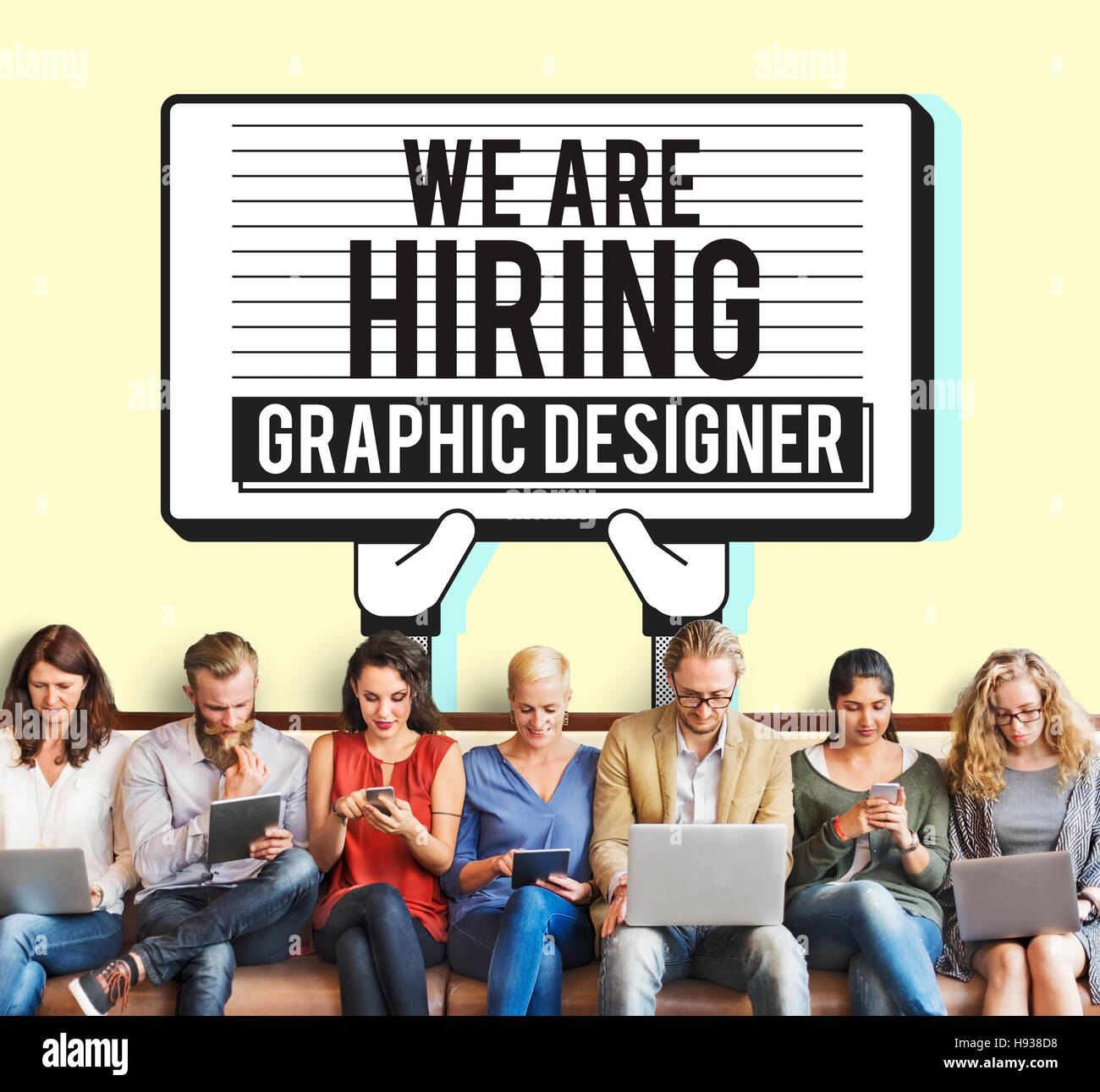 Hiring Graphic Designer Creative Sketch Visual Concept Stock Photo - Alamy