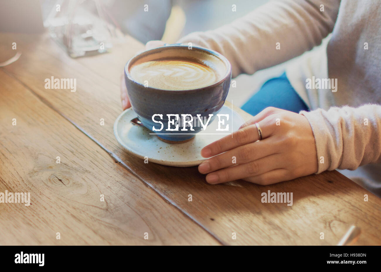 Welcome Hospitality Guest Treat Serve Concept Stock Photo - Alamy
