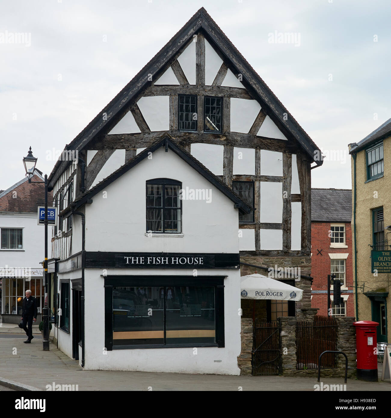 The Fish House is located in a typical Tudor style black and white ...