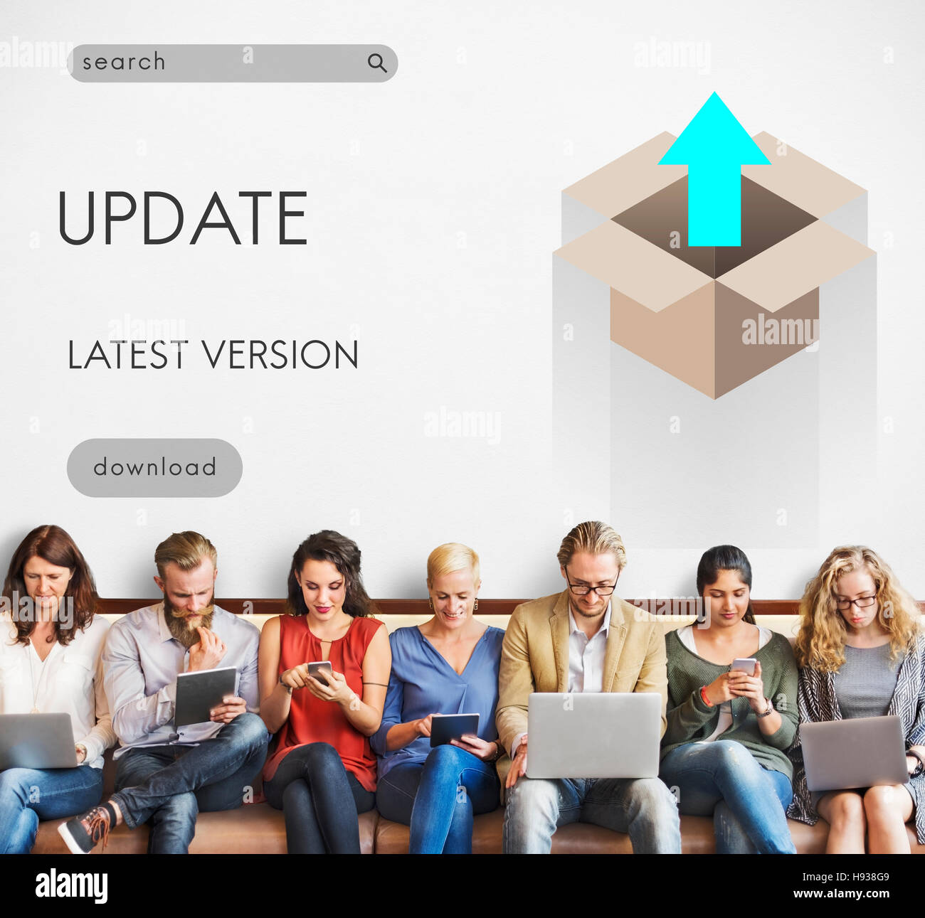 Upgrade Update New Version Better Graphics Concept Stock Photo - Alamy