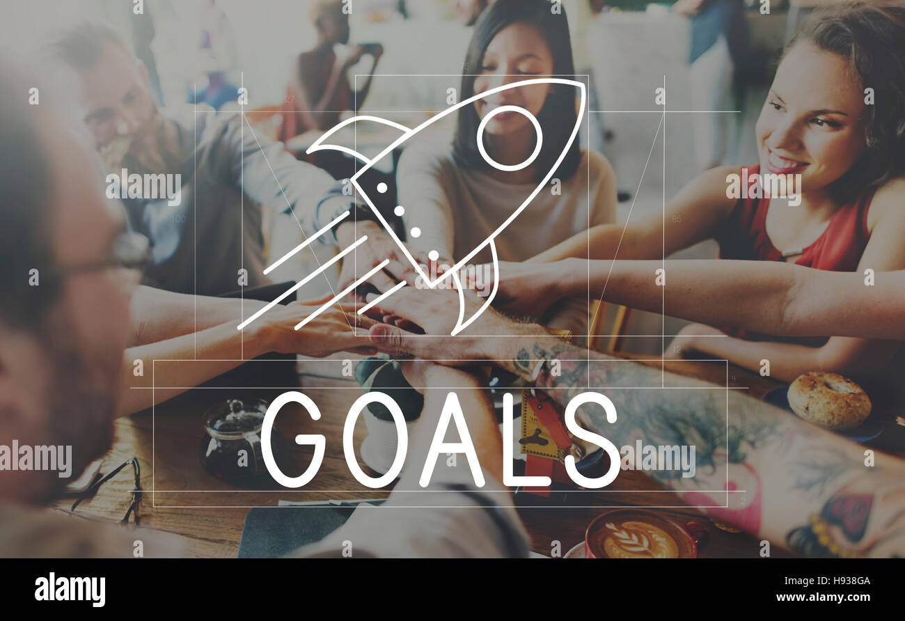 Goals Ideas Mission Spaceship Concept Stock Photo - Alamy