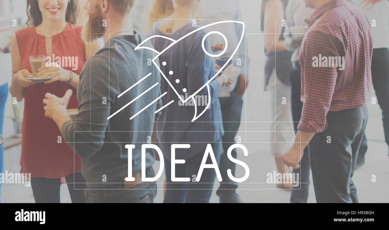 Goals Ideas Mission Spaceship Concept Stock Photo - Alamy