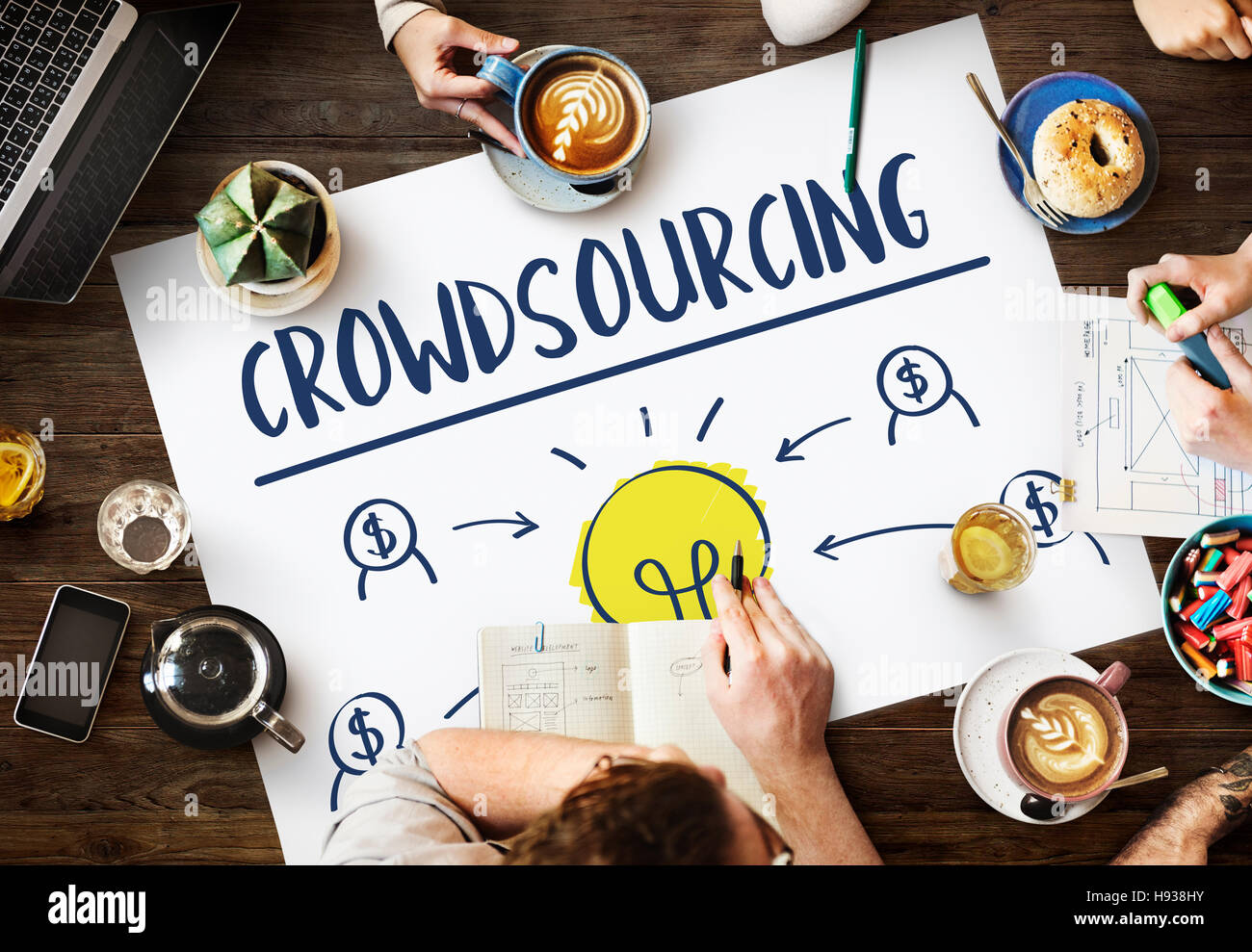 Crowdsourcing Collaboration Content Information Concept Stock Photo - Alamy