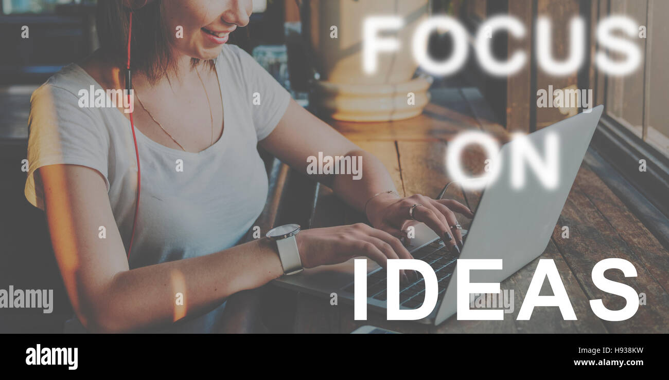 Focus On Ideas Text Concept Stock Photo - Alamy