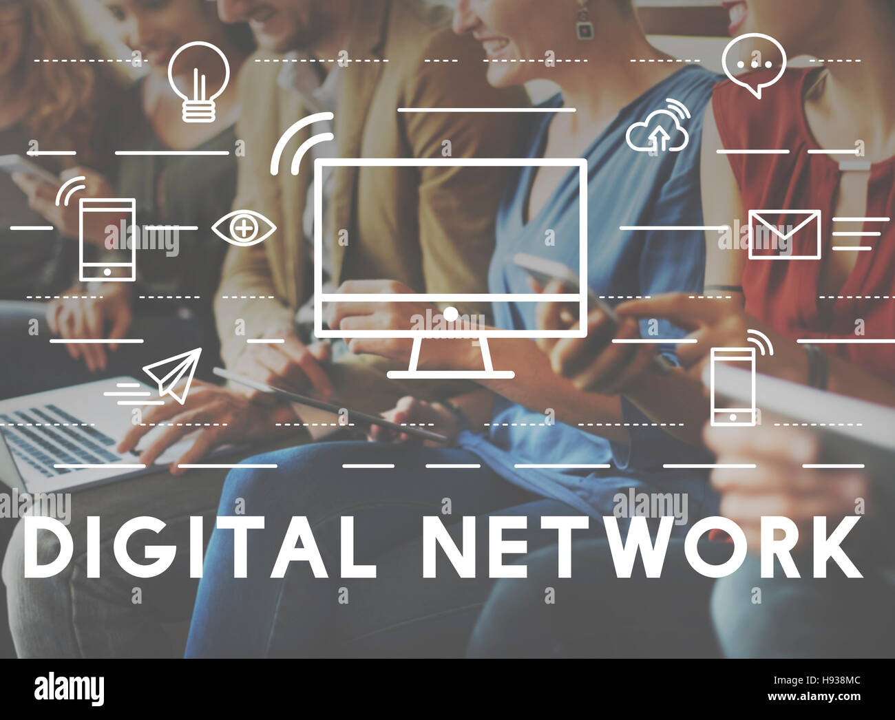 Digital Network Communication Connection Technology Concept Stock Photo - Alamy