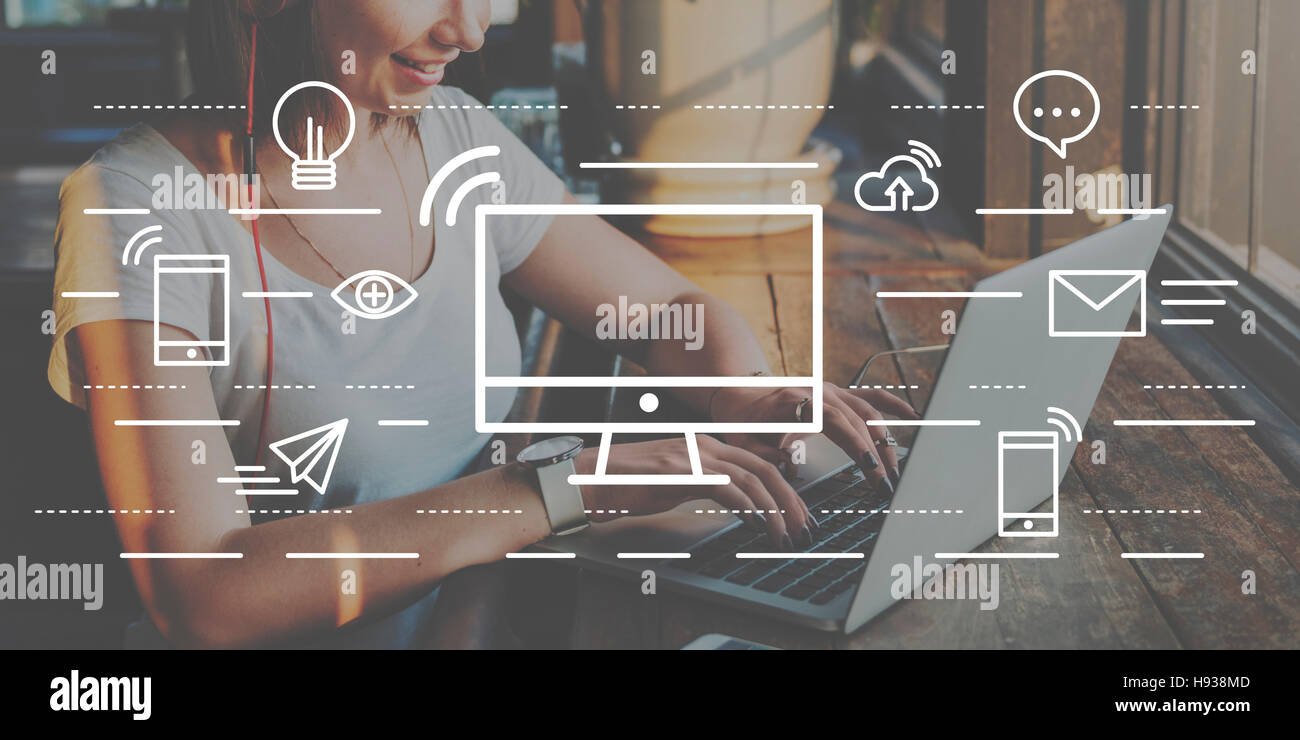 Computer Communication Connection Technology Information Concept Stock ...