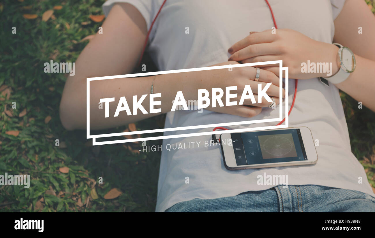 Take Break Moment Trip Relax Rest Concept Stock Photo - Alamy