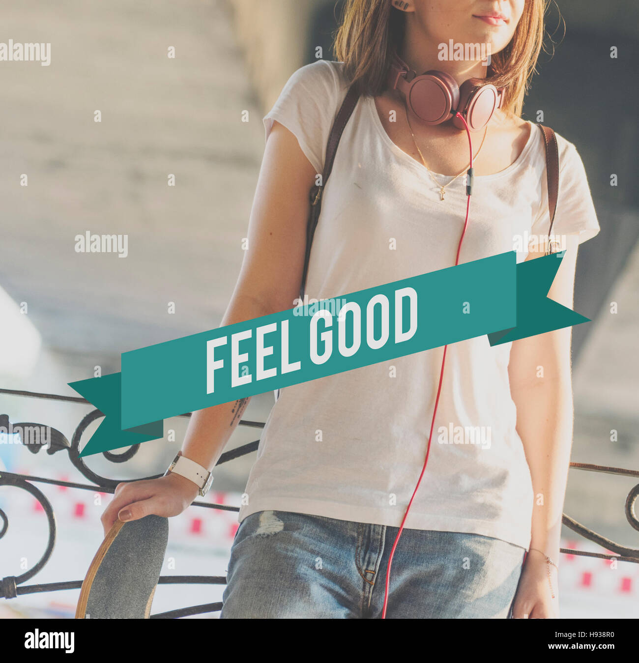 Happy Life Feel Good Happiness Live Concept Stock Photo - Alamy