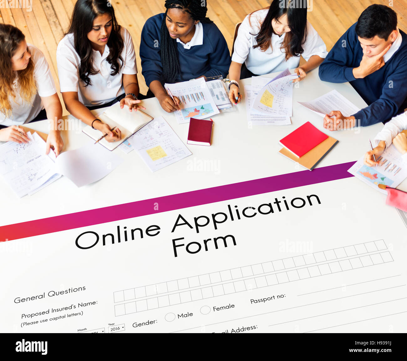 Online Application Form College Concept Stock Photo - Alamy