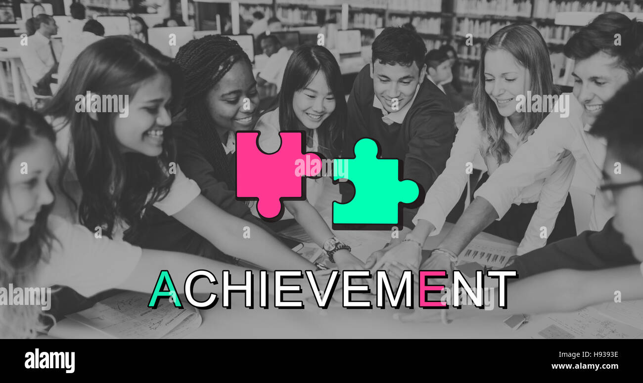 Achievement Connection Cooperation Graphic Concept Stock Photo - Alamy