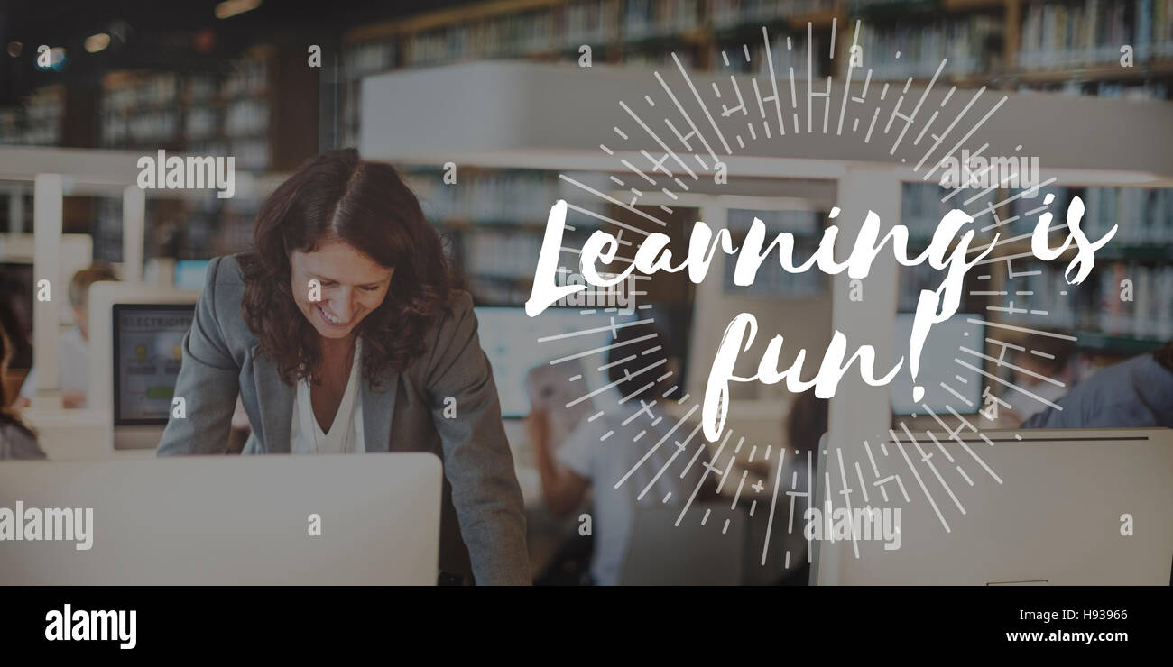 Learning is Fun Educate Learn Knowledge Education Concept Stock Photo ...