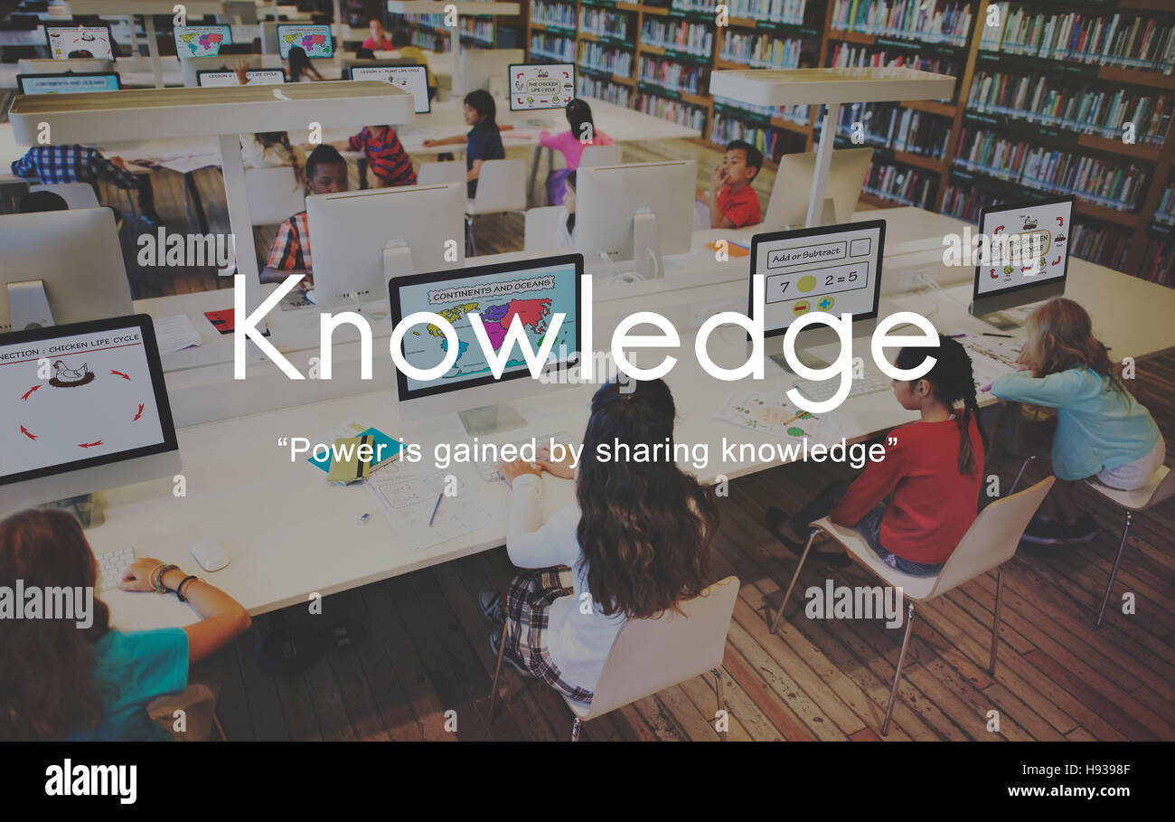 Knowledge Learn Education People Graphic Concept Stock Photo - Alamy