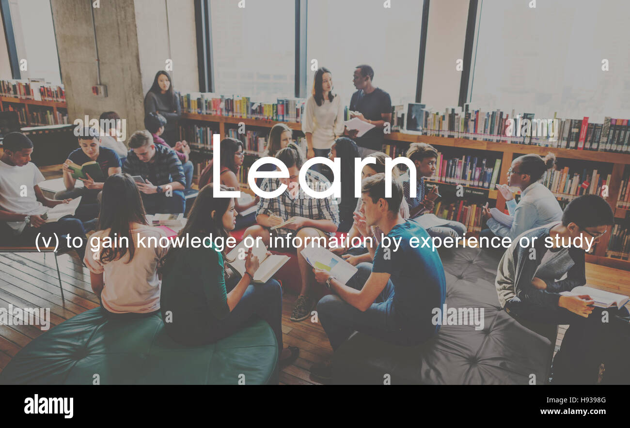 Knowledge Learn Education People Graphic Concept Stock Photo - Alamy