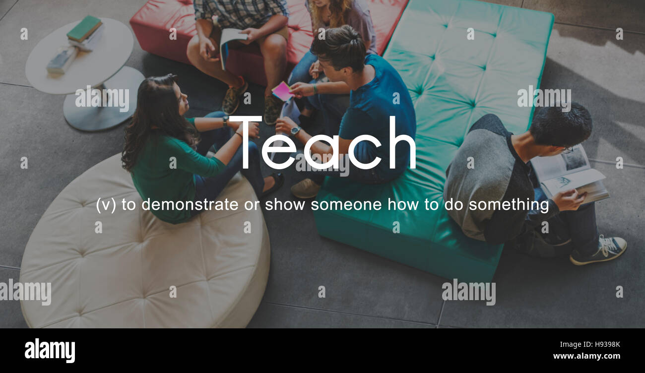 Teach Teaching Education Mentoring Coaching Training Concept Stock ...