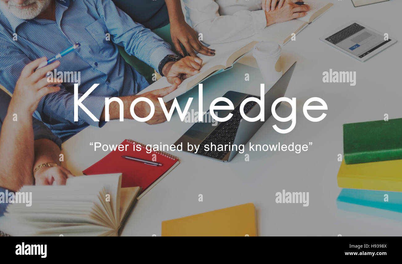 Knowledge Learn Education People Graphic Concept Stock Photo - Alamy