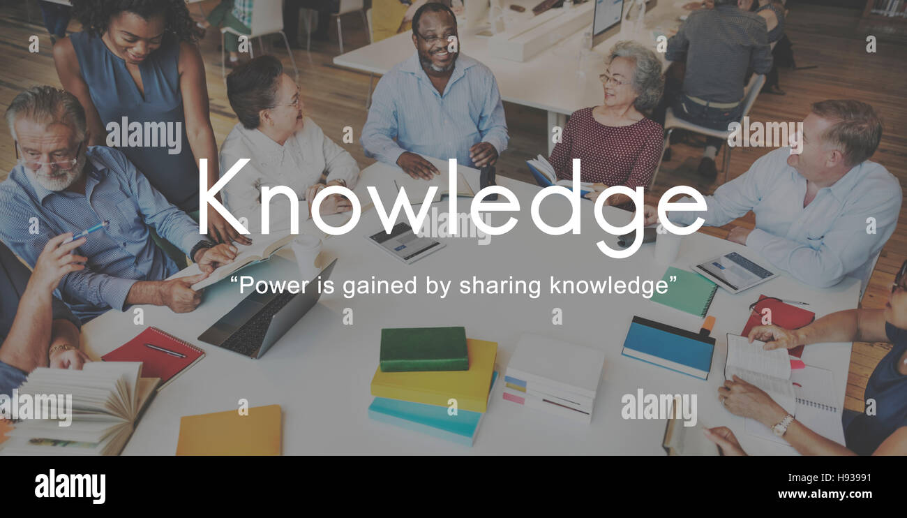 Knowledge Learn Education People Graphic Concept Stock Photo - Alamy