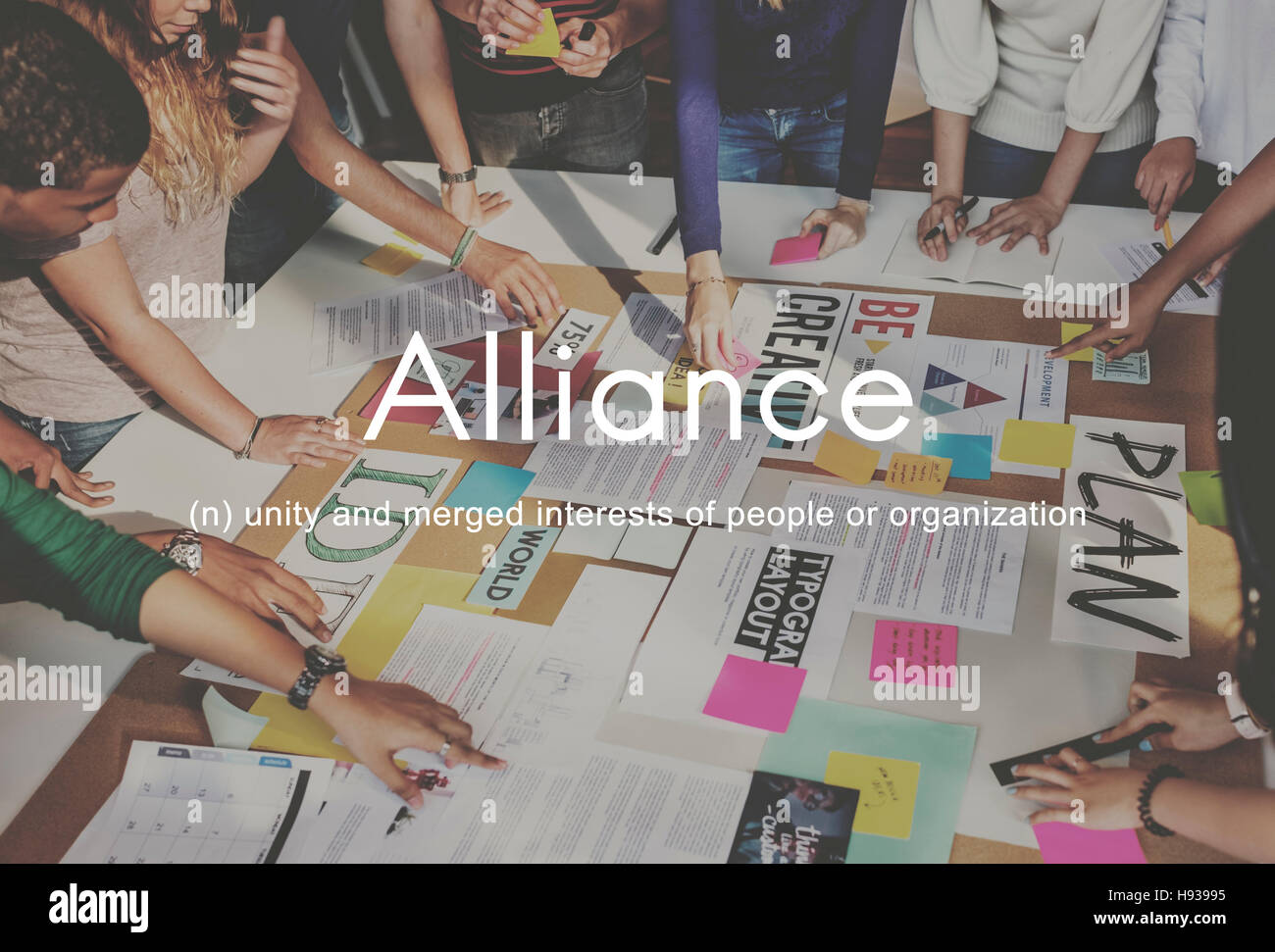 Alliance Team Combine Corporate Partnership Concept Stock Photo - Alamy