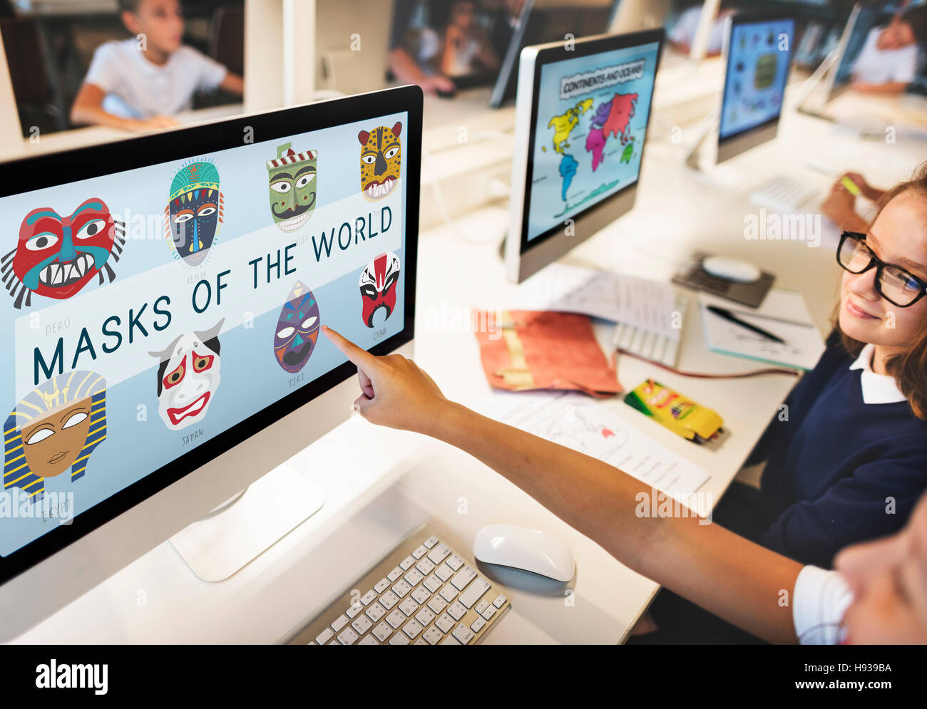 Cultural Traditional Masks Global Concept Stock Photo - Alamy