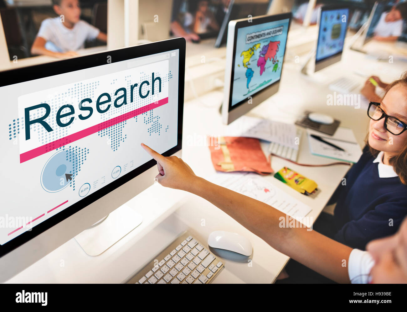 Research Education Exploration Information Concept Stock Photo - Alamy