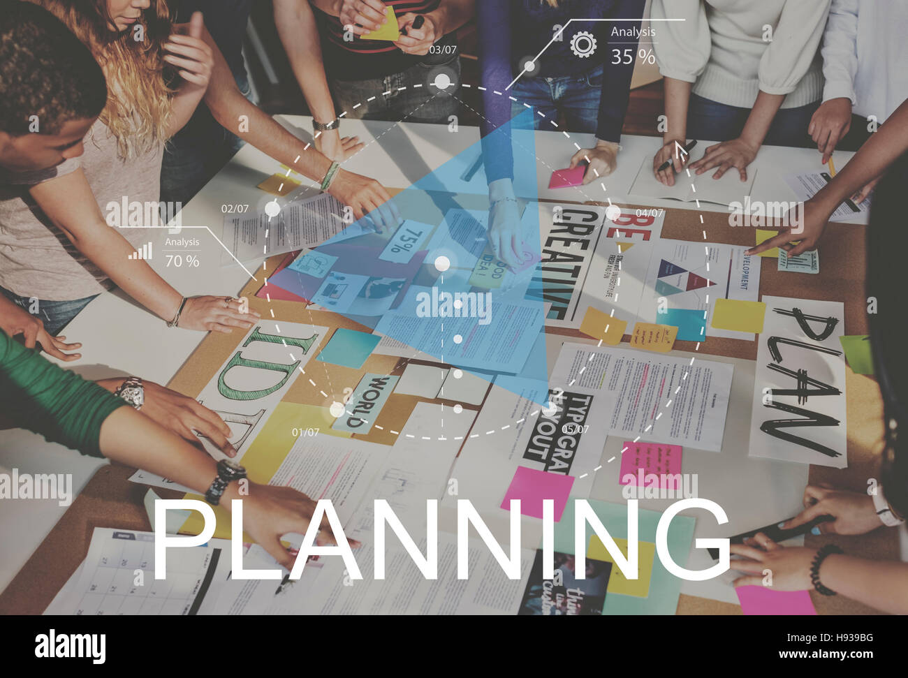 Planning Progress Discussion Strategy Brainstorming Concept Stock Photo ...