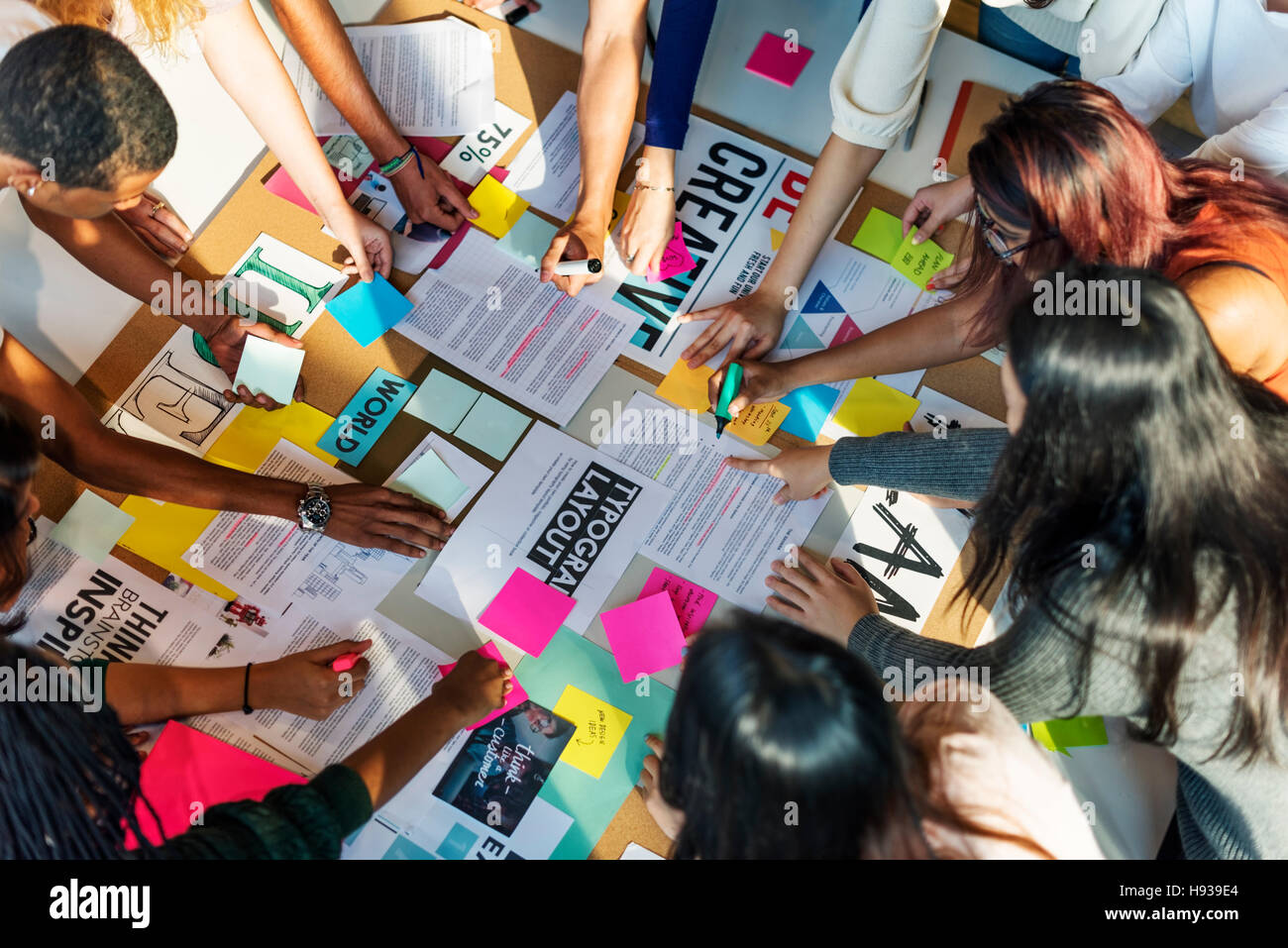 Plan Creative Class Library Student Teacher Ideas Concept Stock Photo ...