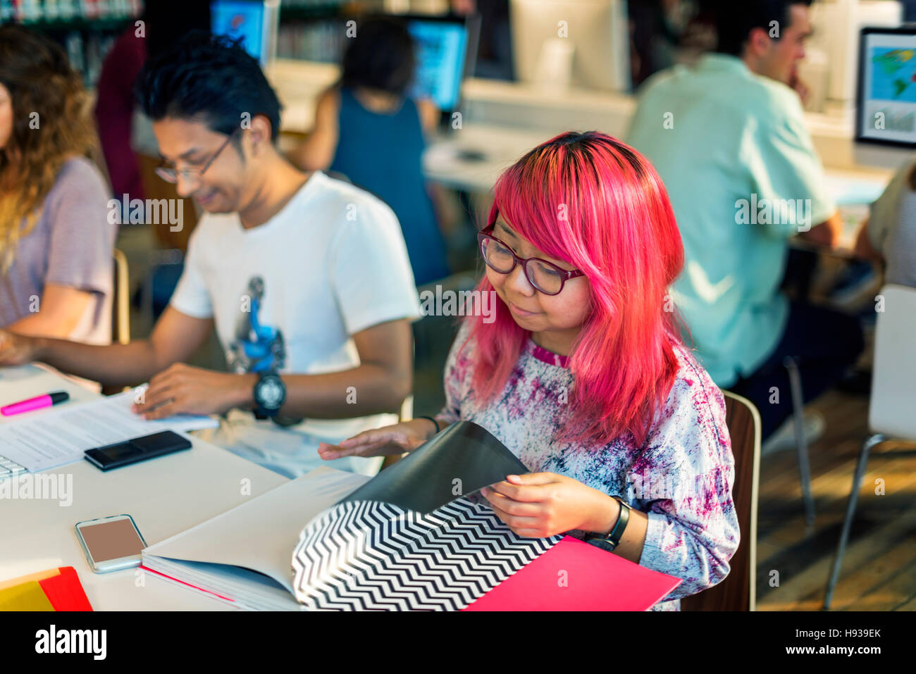Educational Student Library Reading Concept Stock Photo - Alamy