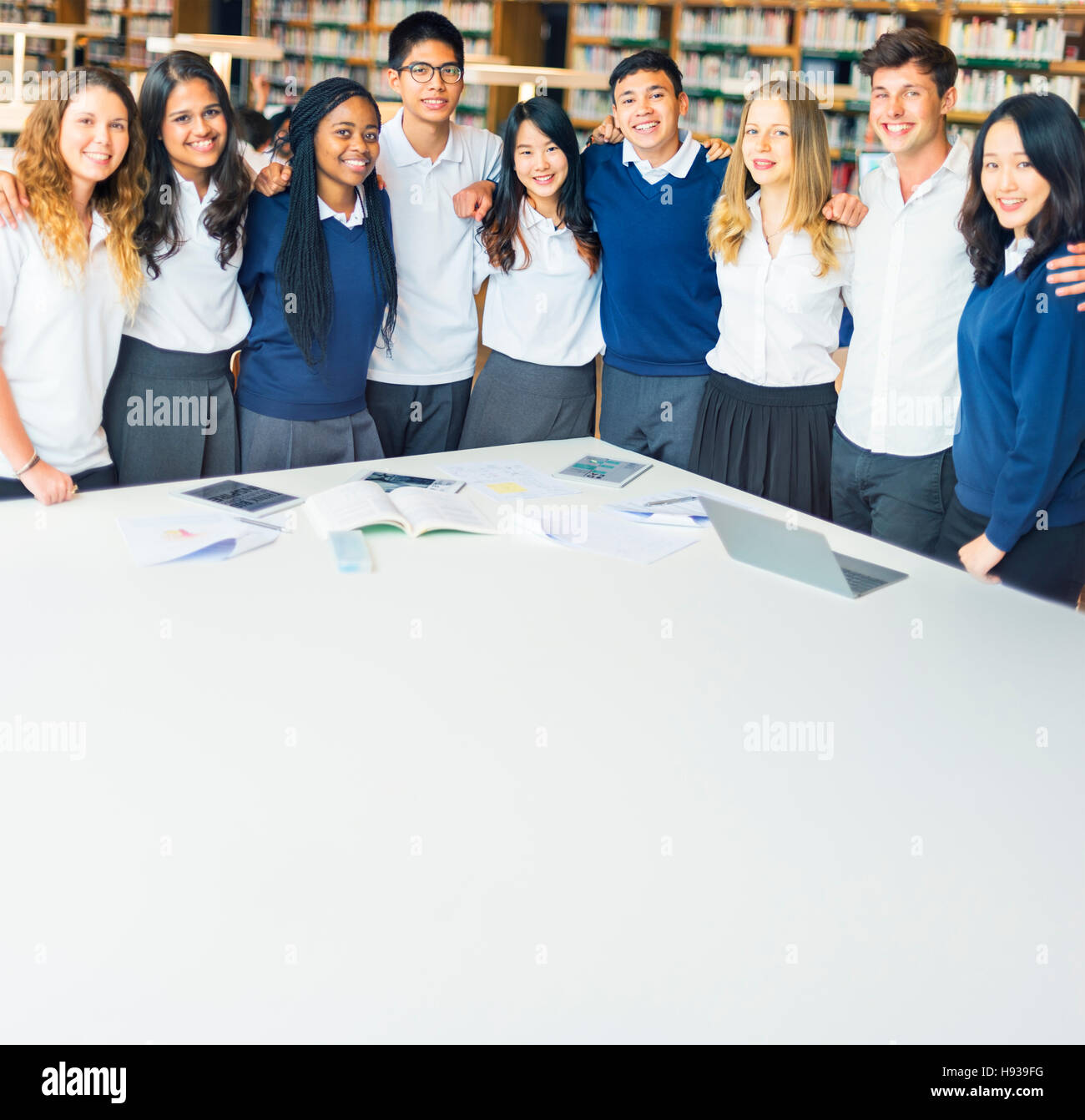 Educational Student Library Team Concept Stock Photo - Alamy