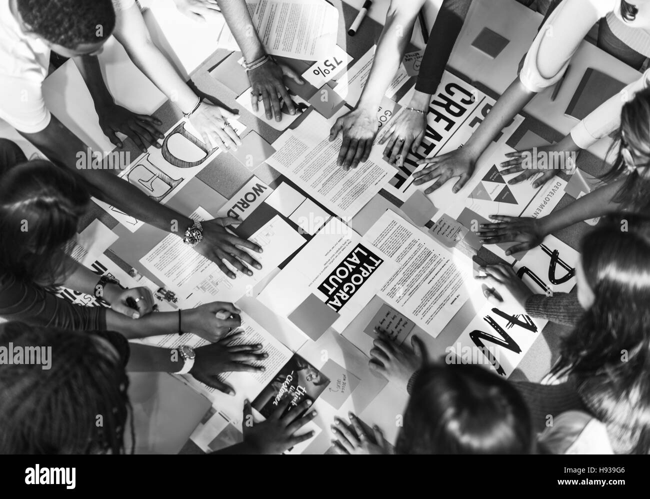 Plan Creative Class Library Student Teacher Ideas Concept Stock Photo ...