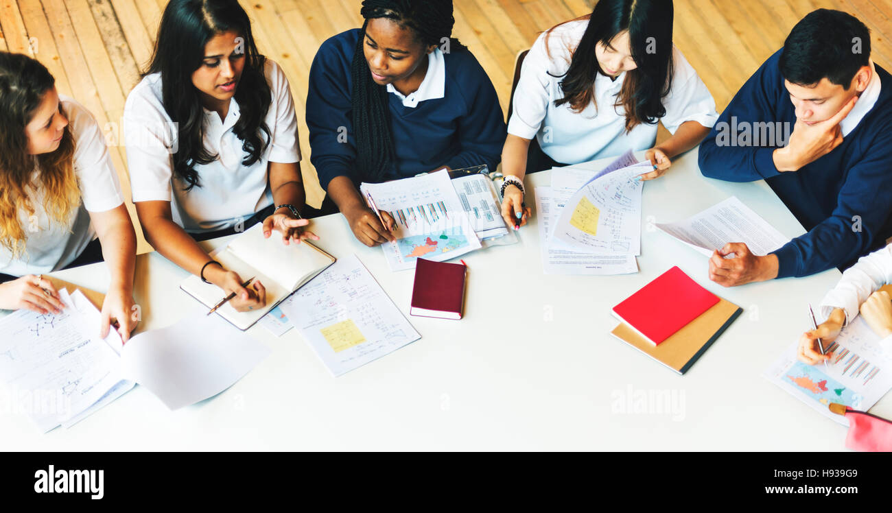 Student Classmate Friends Understanding Study Concept Stock Photo - Alamy