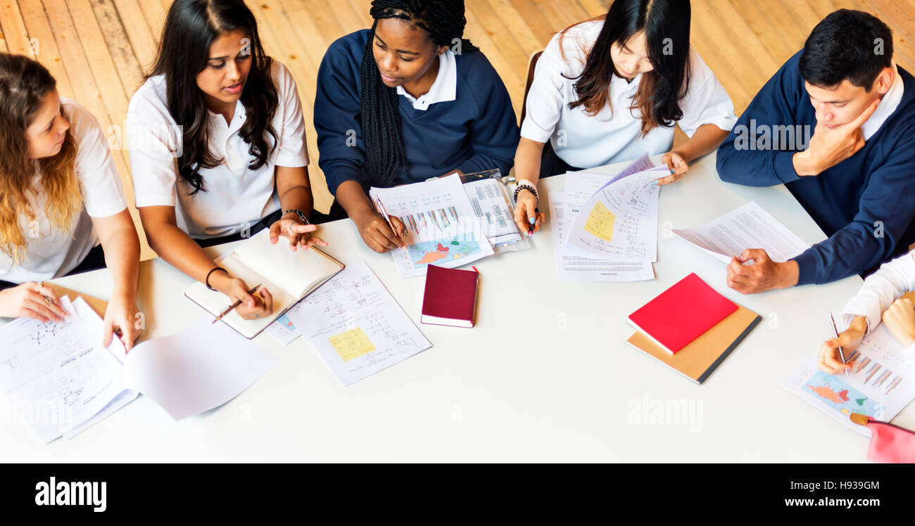 Student Classmate Friends Understanding Study Concept Stock Photo - Alamy