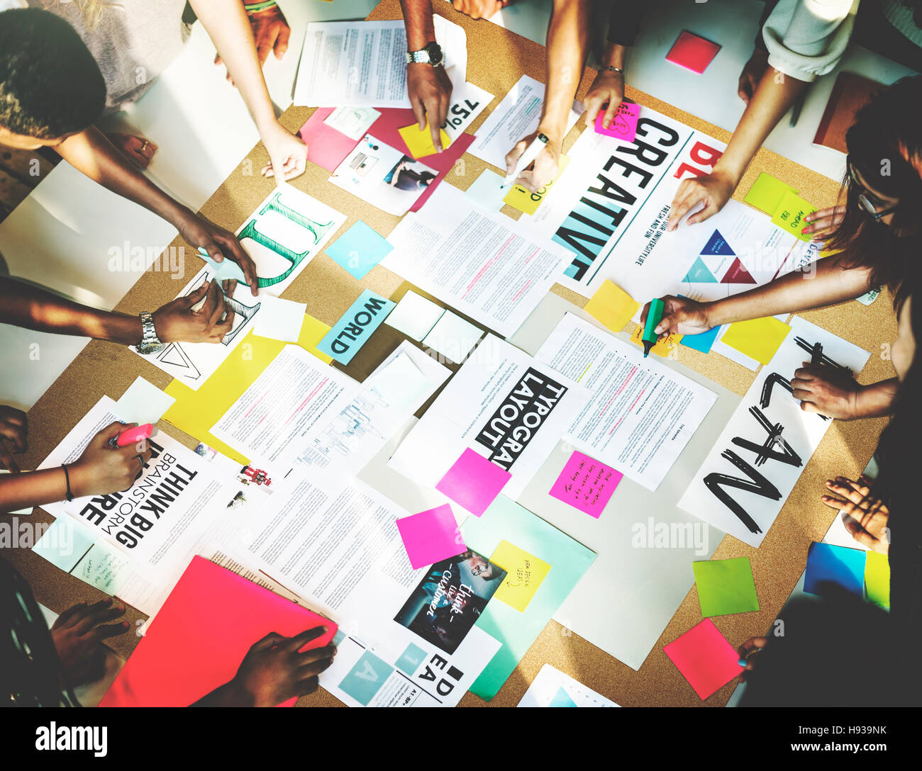 Plan Creative Class Library Student Teacher Ideas Concept Stock Photo ...