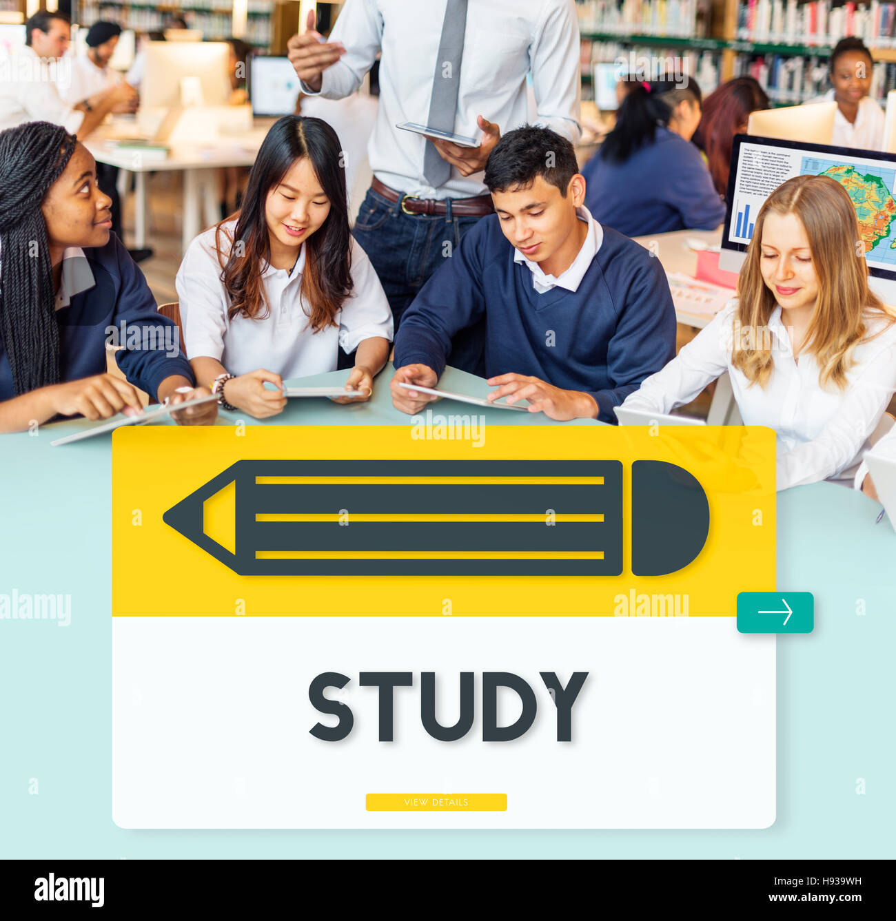 Pencil Education Study Academics Learning Graphic Concept Stock Photo ...