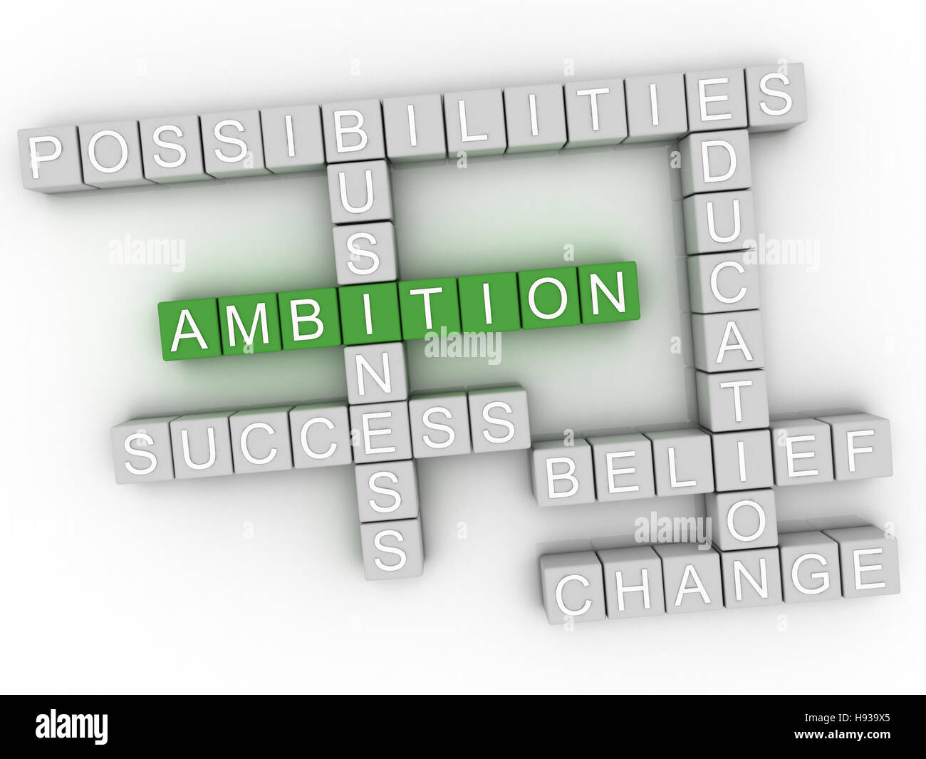 3d image Ambition word cloud concept Stock Photo - Alamy