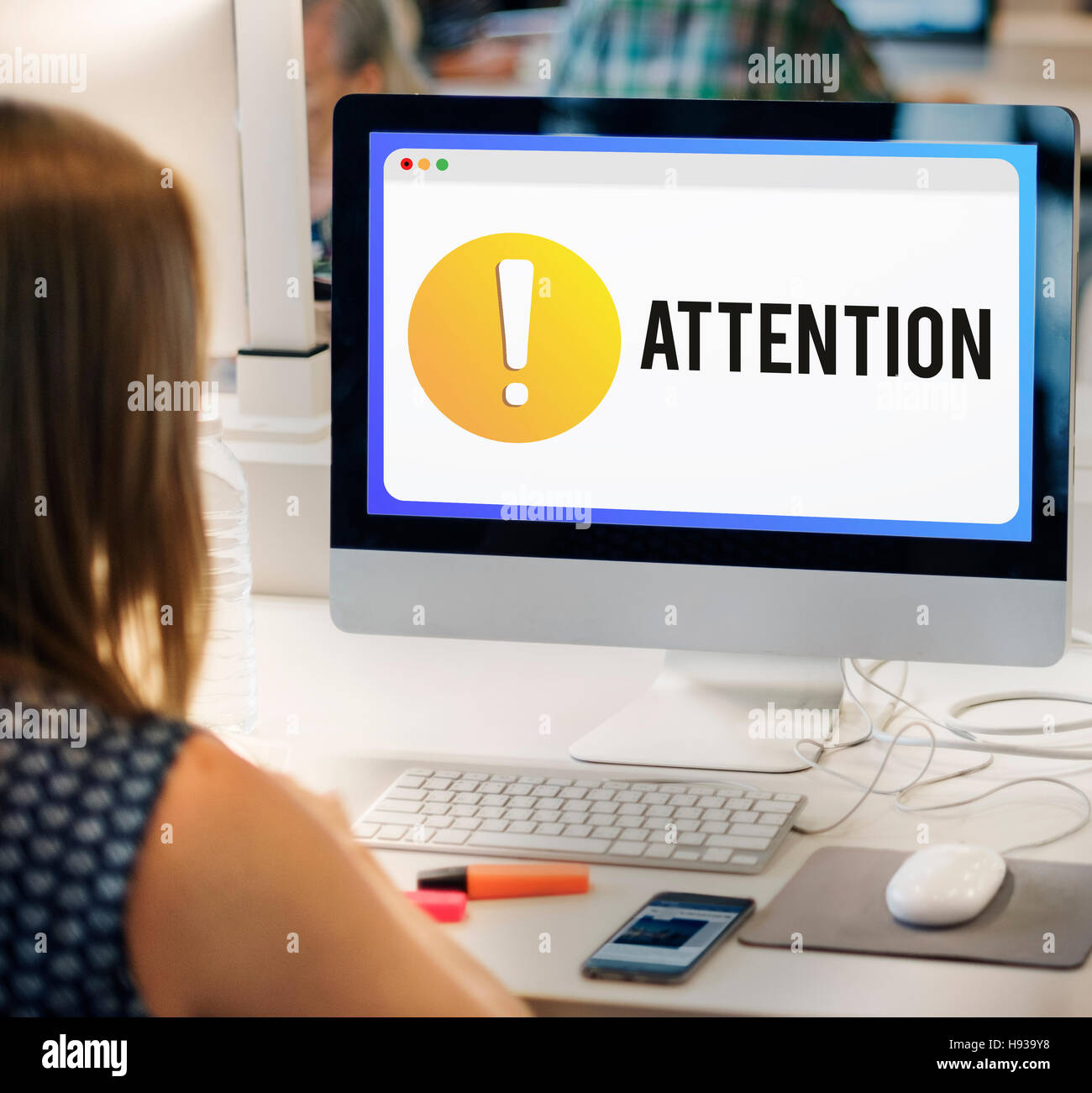 Attention Alert Exclamation Point Concept Stock Photo - Alamy