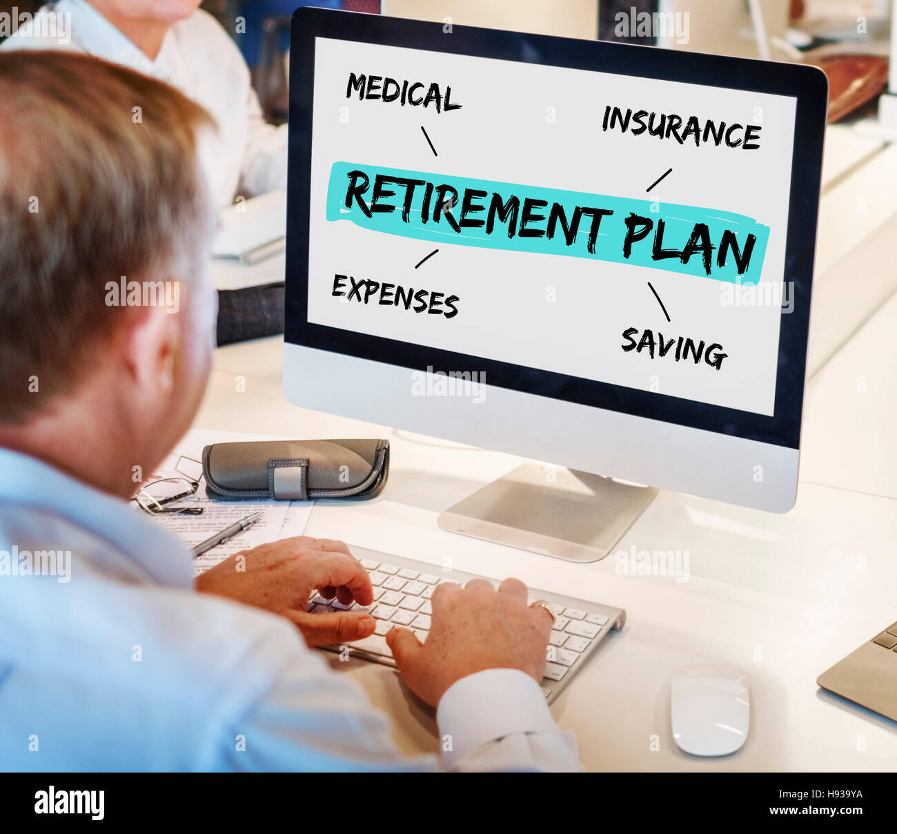 Retirement Plan Diagram Graphic Concept Stock Photo - Alamy