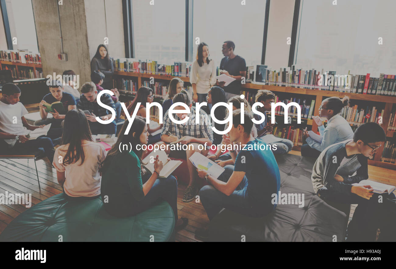 Synergism Team People Graphic Concept Stock Photo - Alamy
