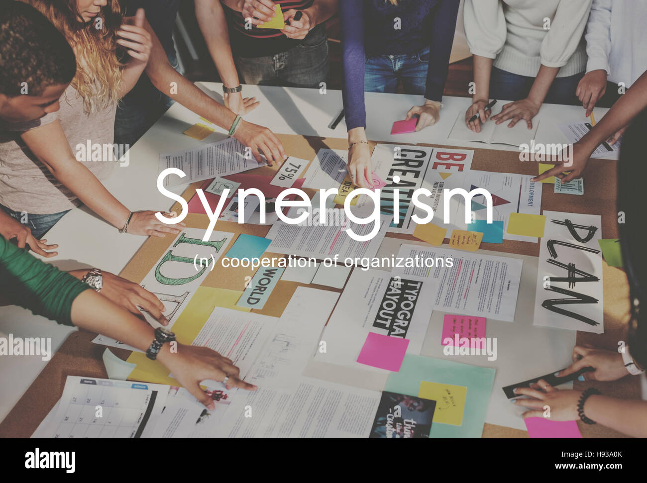 Synergism Team People Graphic Concept Stock Photo - Alamy